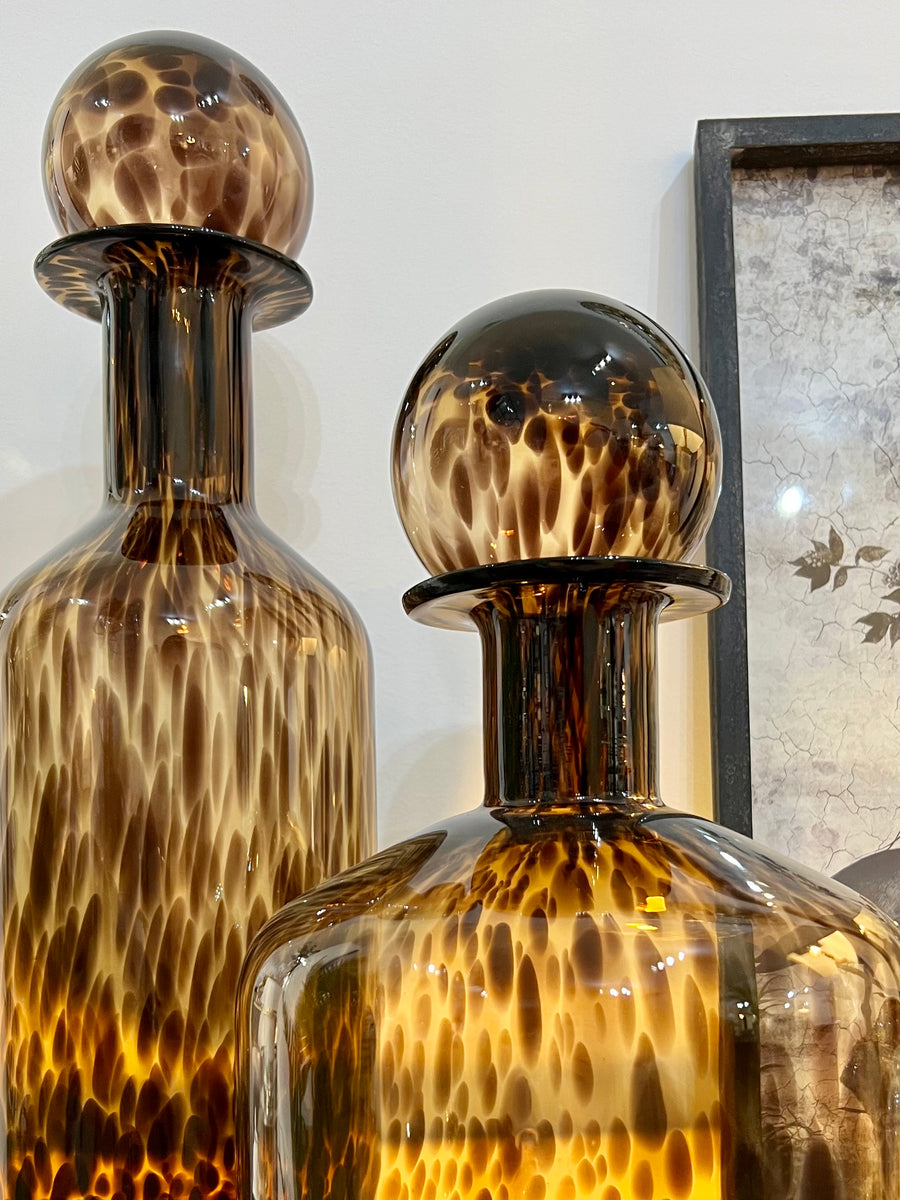 Glass Tortoise Shell Bottle - 3 Sizes – Dear Grace Home Interiors